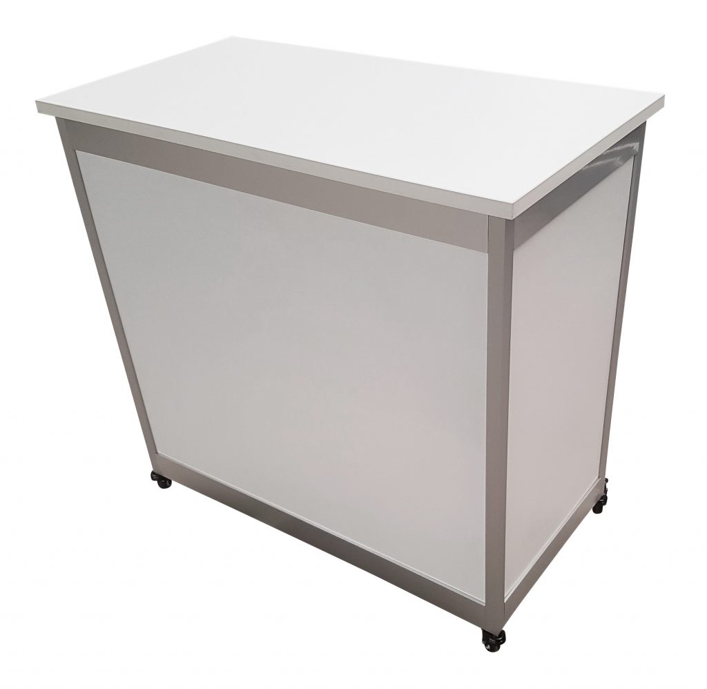 1m Lockable Storage Counter – White | Exhibition & Display Services