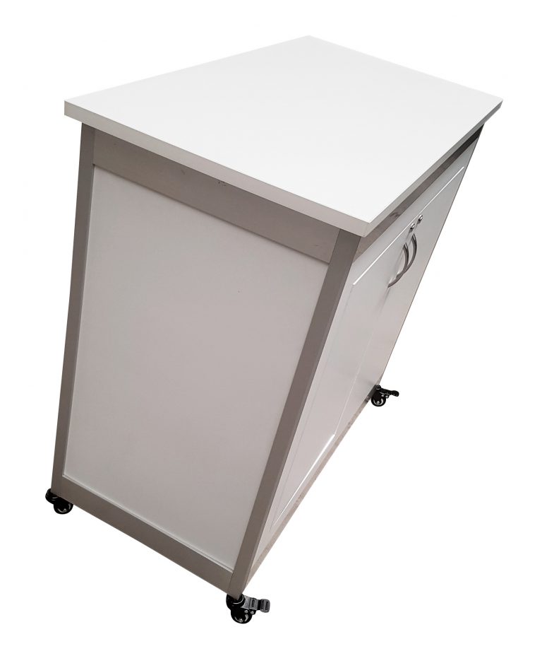 1m Lockable Storage Counter – White | Exhibition & Display Services