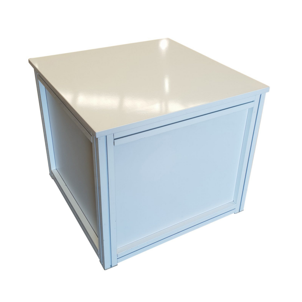 Display Plinth – white frame 500mm H | Exhibition & Display Services