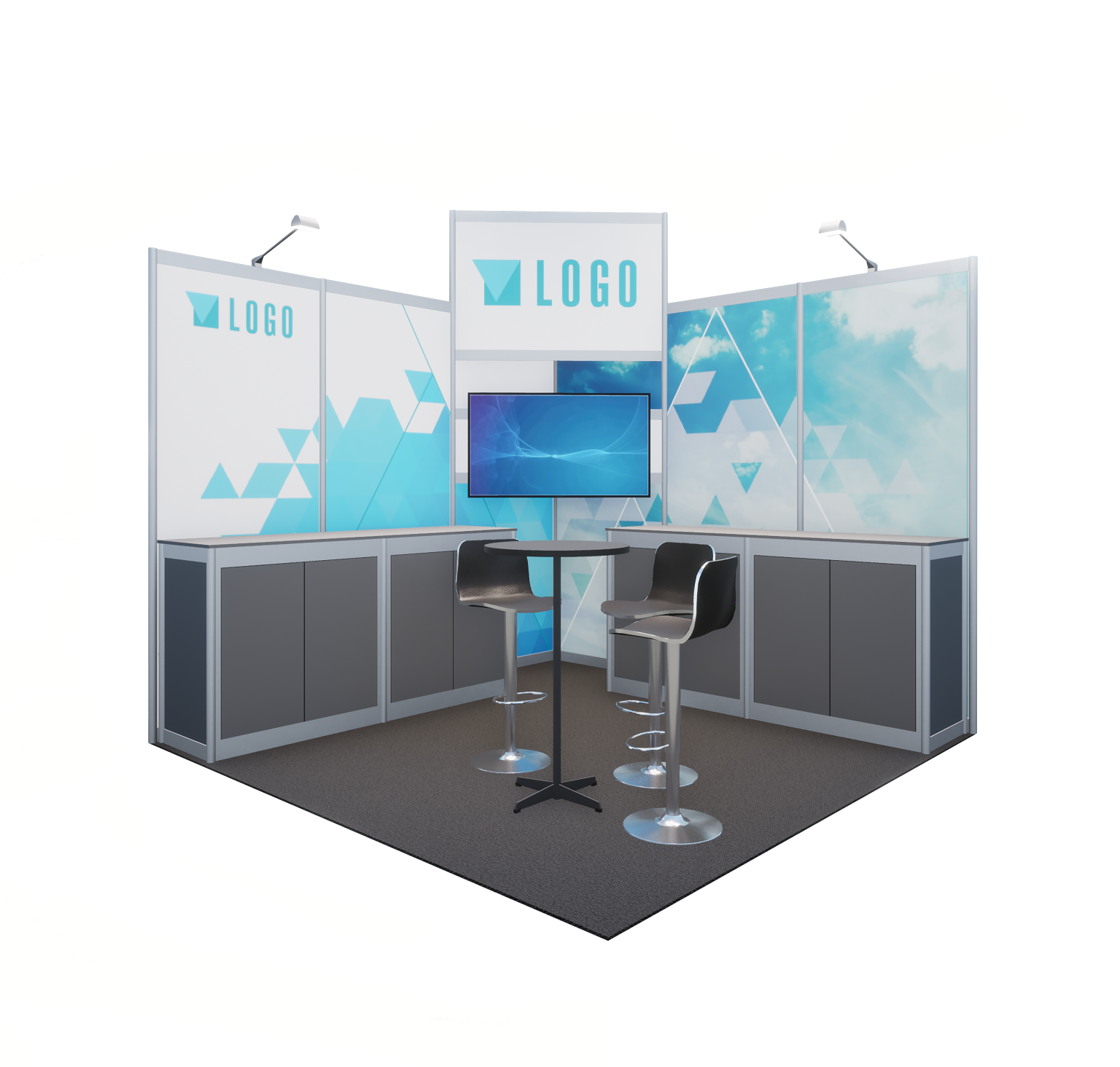 Deluxe 3×3 Octanorm Booth Upgrade | Exhibition & Display Services